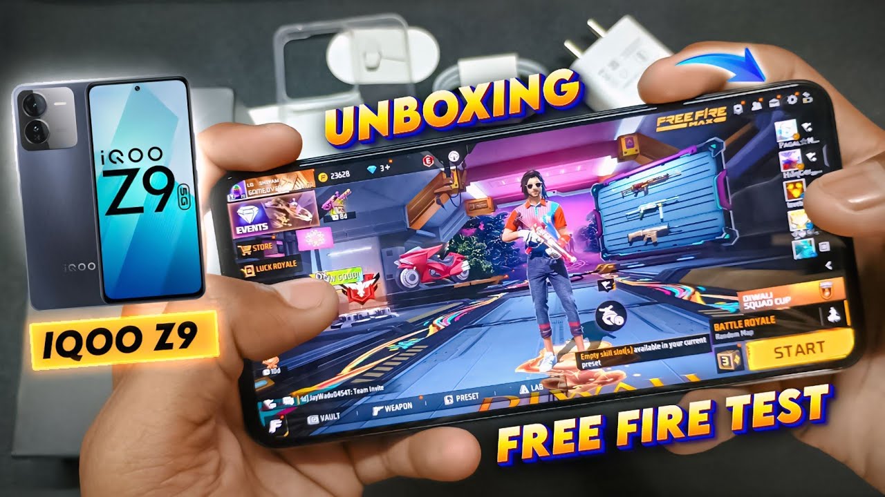 Best 🔥 Gaming Phone Under 20K Unboxing and Free Fire Test | IQOO Z9 ...