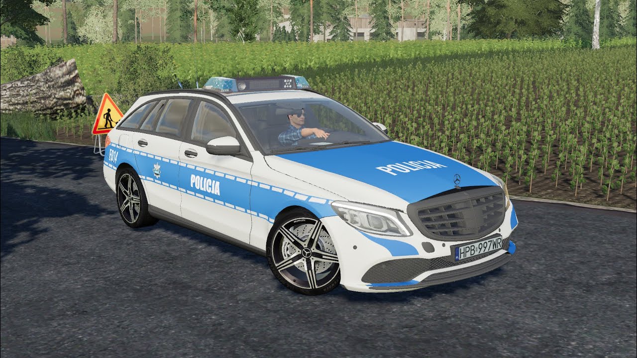 Mercedes-Benz C-Class "POLICJA" - Farming Simulator 2019 - Polish ...
