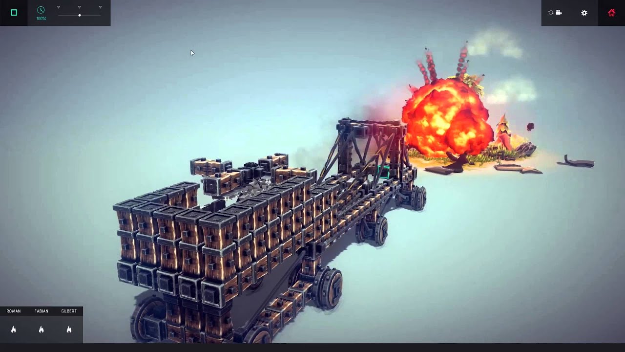 Besiege - Catapult "Machine Gun" - YouTube