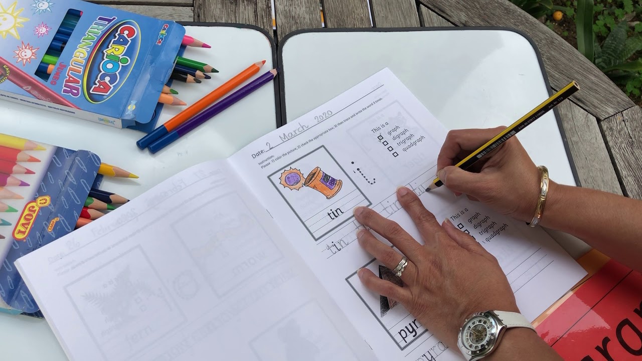 THRASS 2 - tin, pyramid worksheet instruction - YouTube