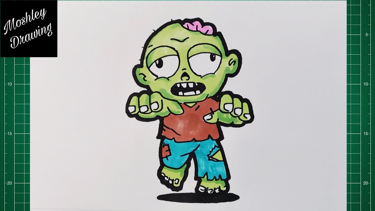 How to Draw Chibi Zombie - YouTube