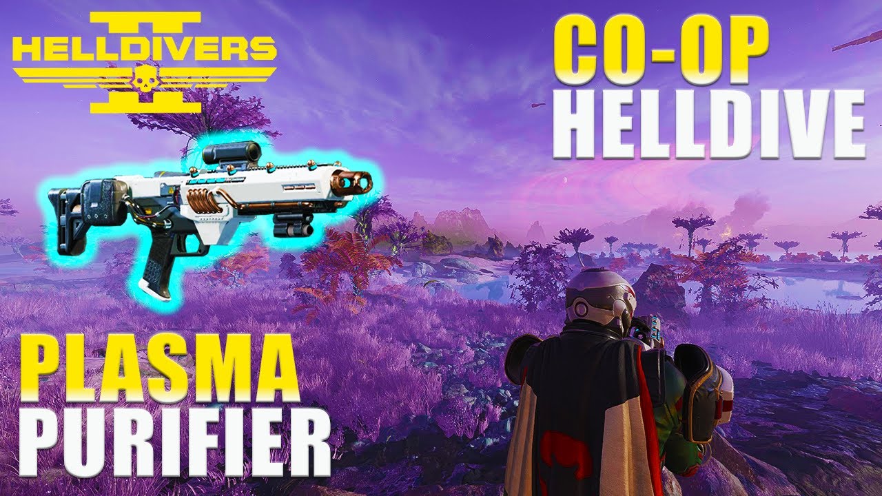 Helldivers 2 - Plasma Purifier Gameplay, Terminid Co-op Helldive (No ...
