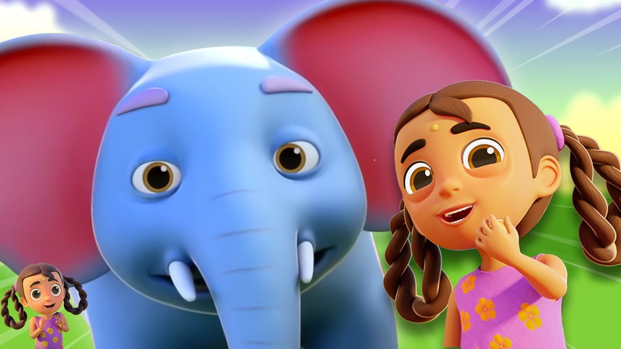 Ek Mota Hathi, एक मोटा हाथी, Hindi Nursery Rhymes for Children - YouTube