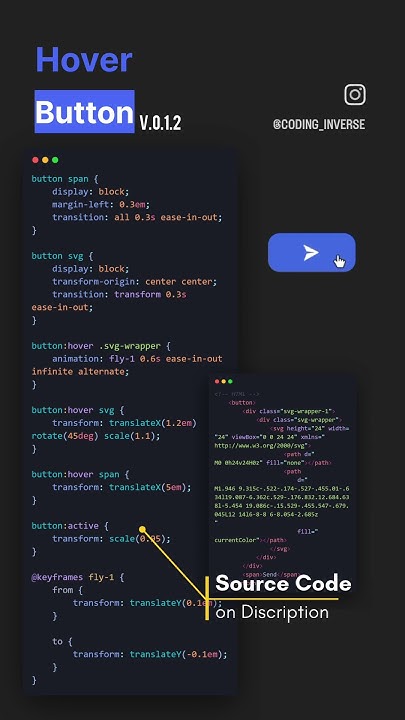 Send Hover Button Using HTML & CSS #shorts #asmr #css #send #message - YouTube