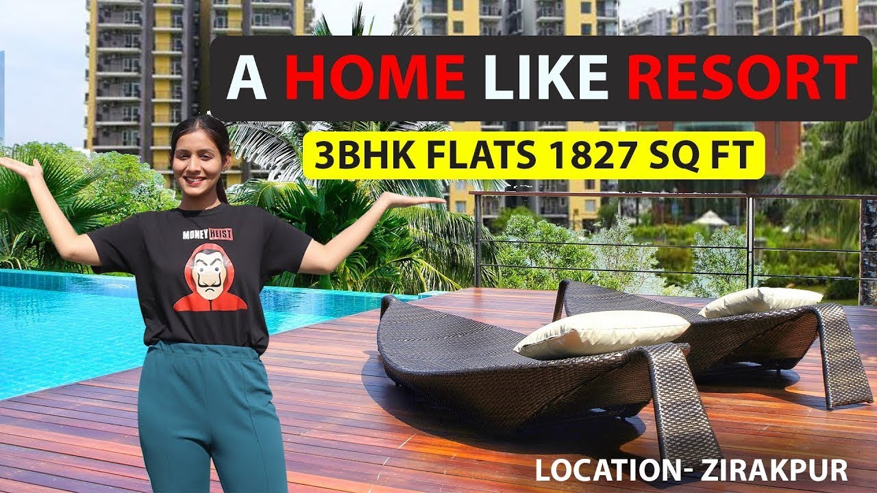 Trishla City Zirakpur 💫 Home Like Resort 1827 Sq Ft 3BHK Apartments🔥 ...