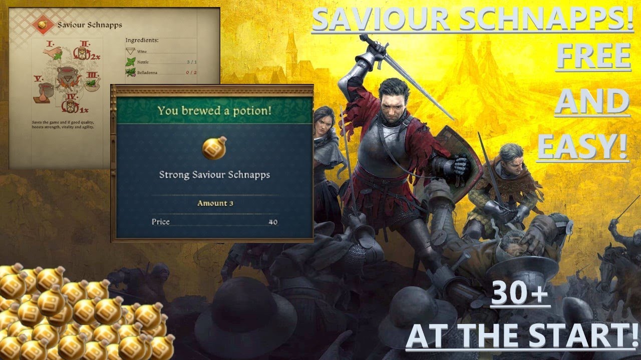 HOW TO GET 30+ SAVIOUR SCHNAPPS AT THE START FREE AND EASY! | Kingdom ...
