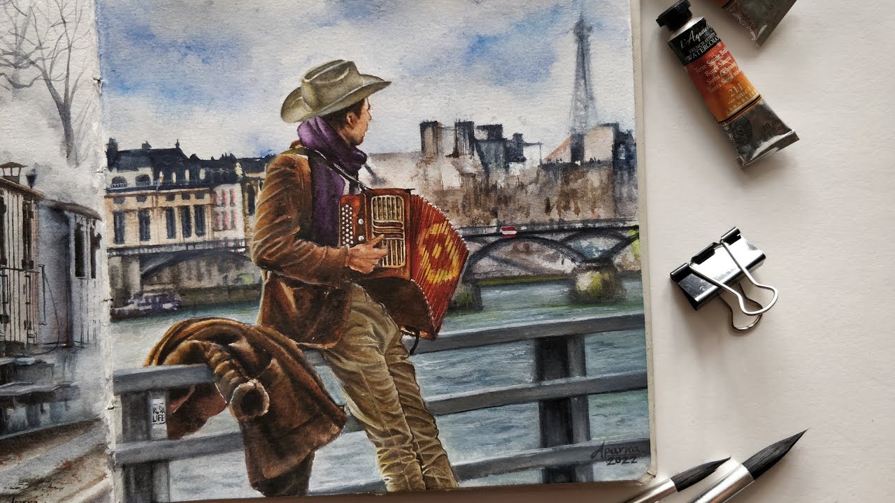 Watercolour Figure Painting Tutorial step by step- Part 2 | Accordion ...