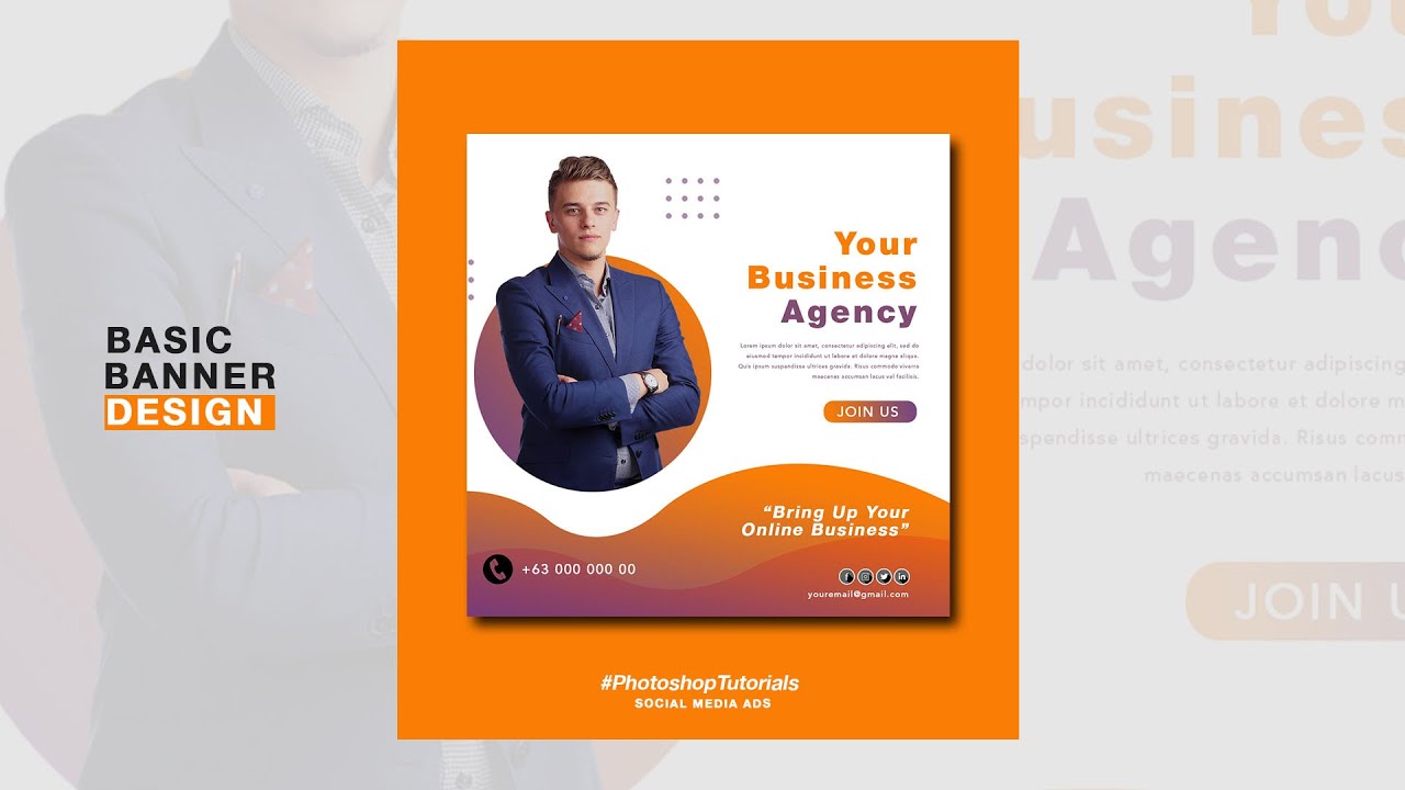 Photoshop Tutorials | Simple Poster ads Design - YouTube