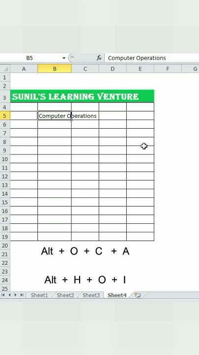 Autofit Column Width Shortcut Key Youtube