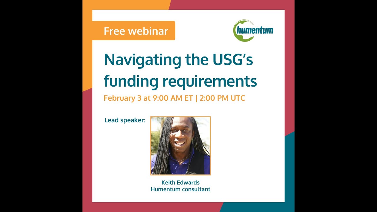 Navigating the USG’s funding requirements webinar - YouTube
