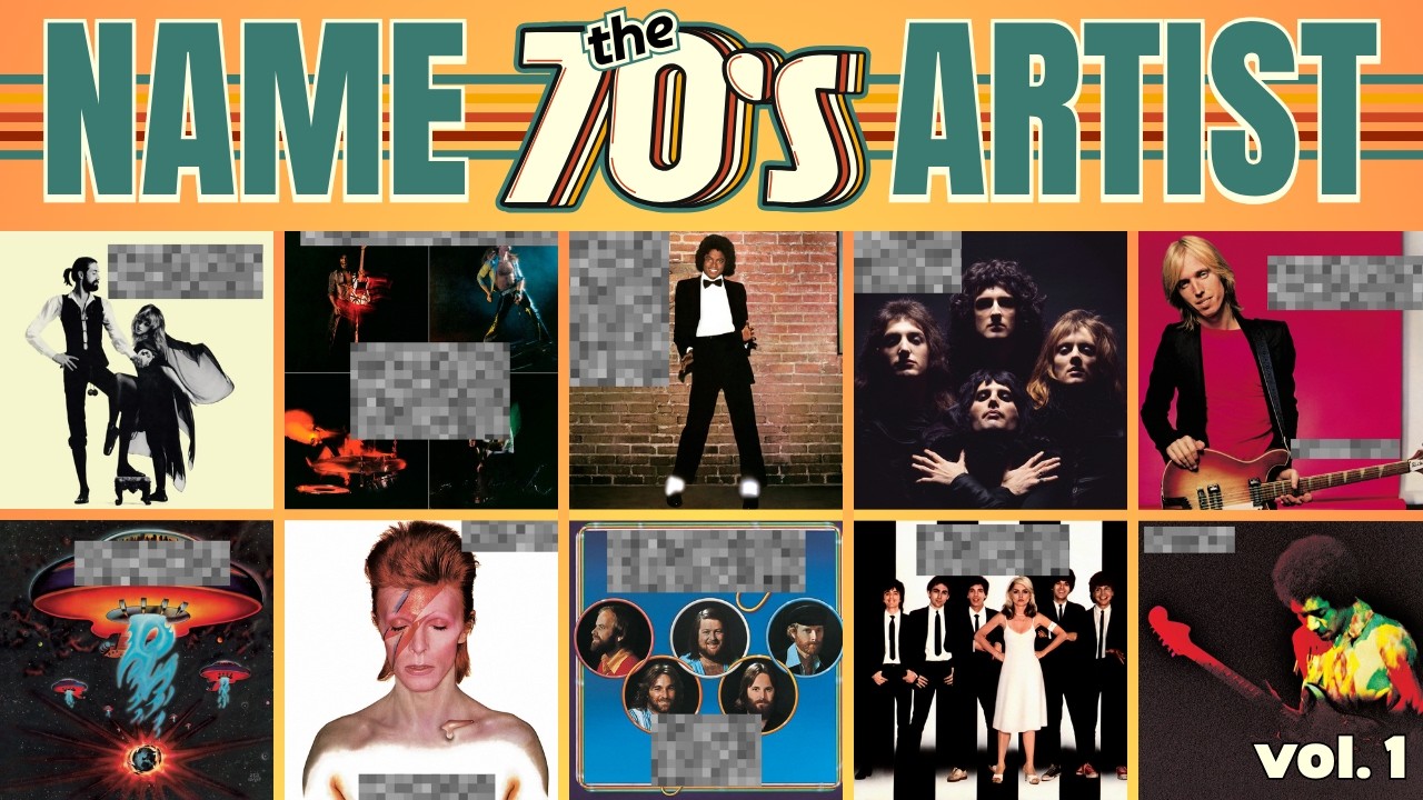 1970's Album Cover Quiz! - Name The Band or Artist - vol. 1 - YouTube