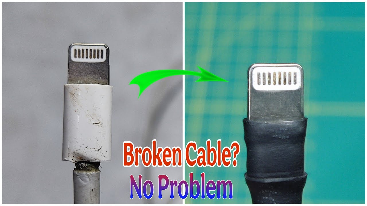 I Fixed My Broken iPhone Lightning Cable Like New! - YouTube