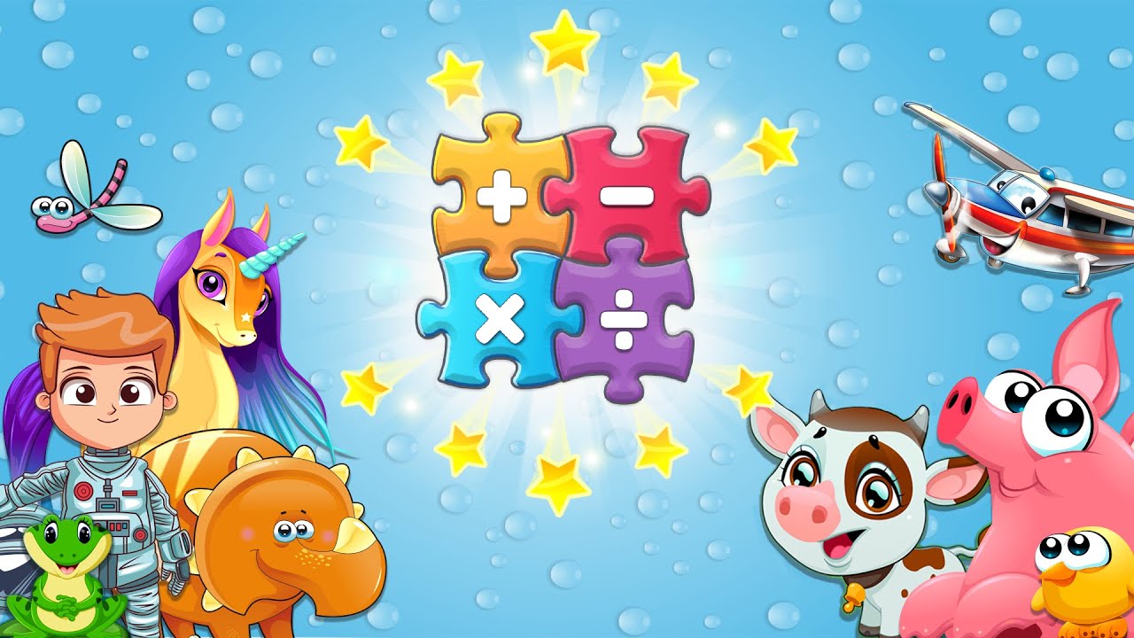My Math Jigsaw Puzzles for Kids - 1st 2nd 3rd 4th Grade - YouTube