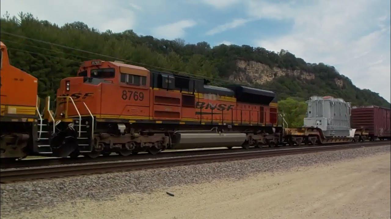 BNSF 6201 w/H-GALNTW, high & wide transformer load 6/2/24 - YouTube