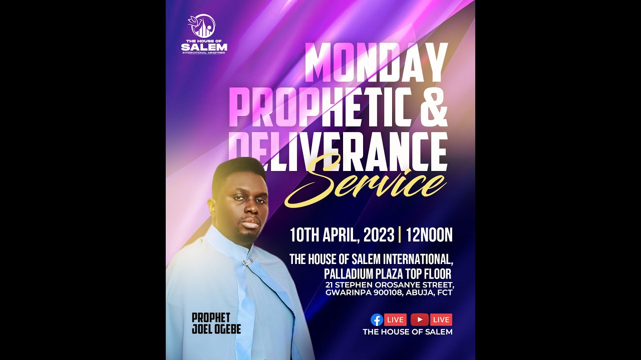 THE BELIEVER'S OPERATION || MONDAY PROPHETIC & DELIVERANCE SERVICE ...