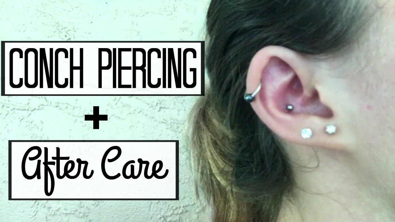 GETTING MY CONCH PIERCED + Tips/Aftercare - YouTube