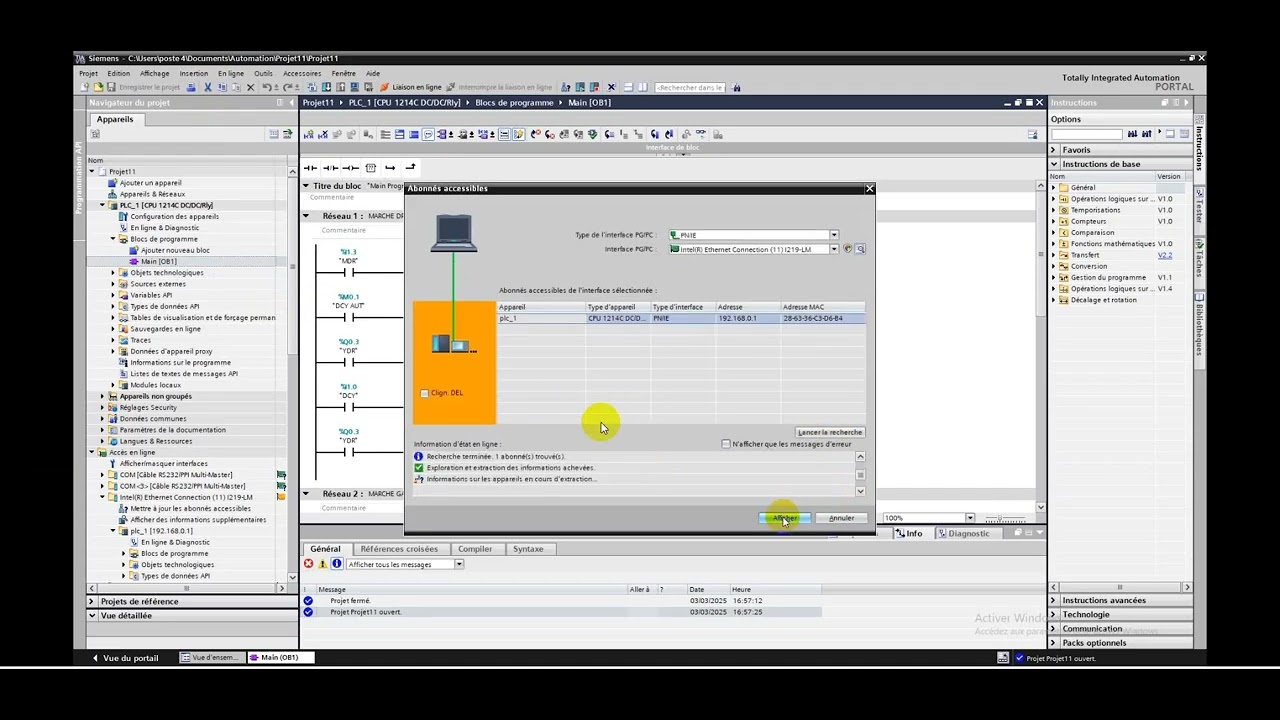 formation pratique automate programmable industriel (api) : sauvgarder ...