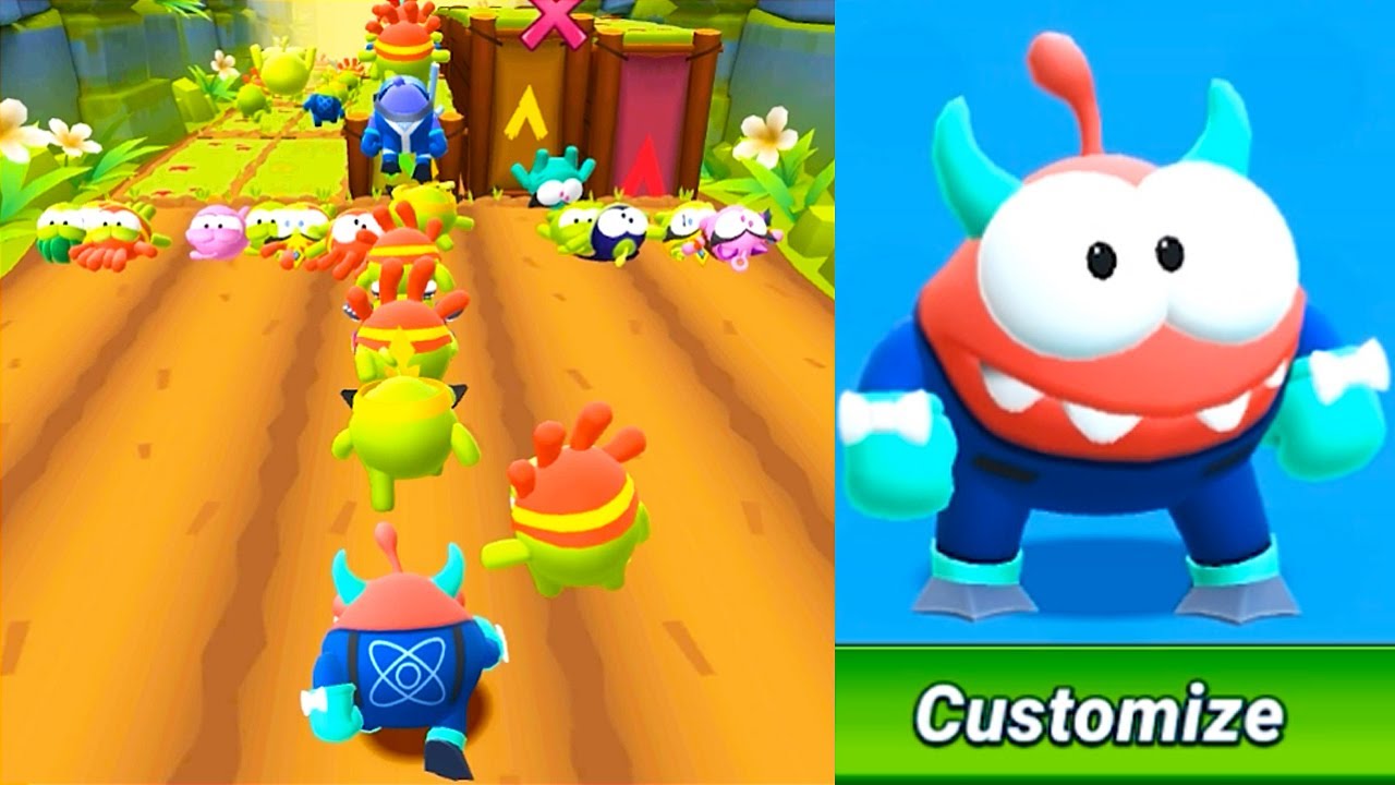 Om Nom Run game – 100 players Run part 21 ! With Character ...