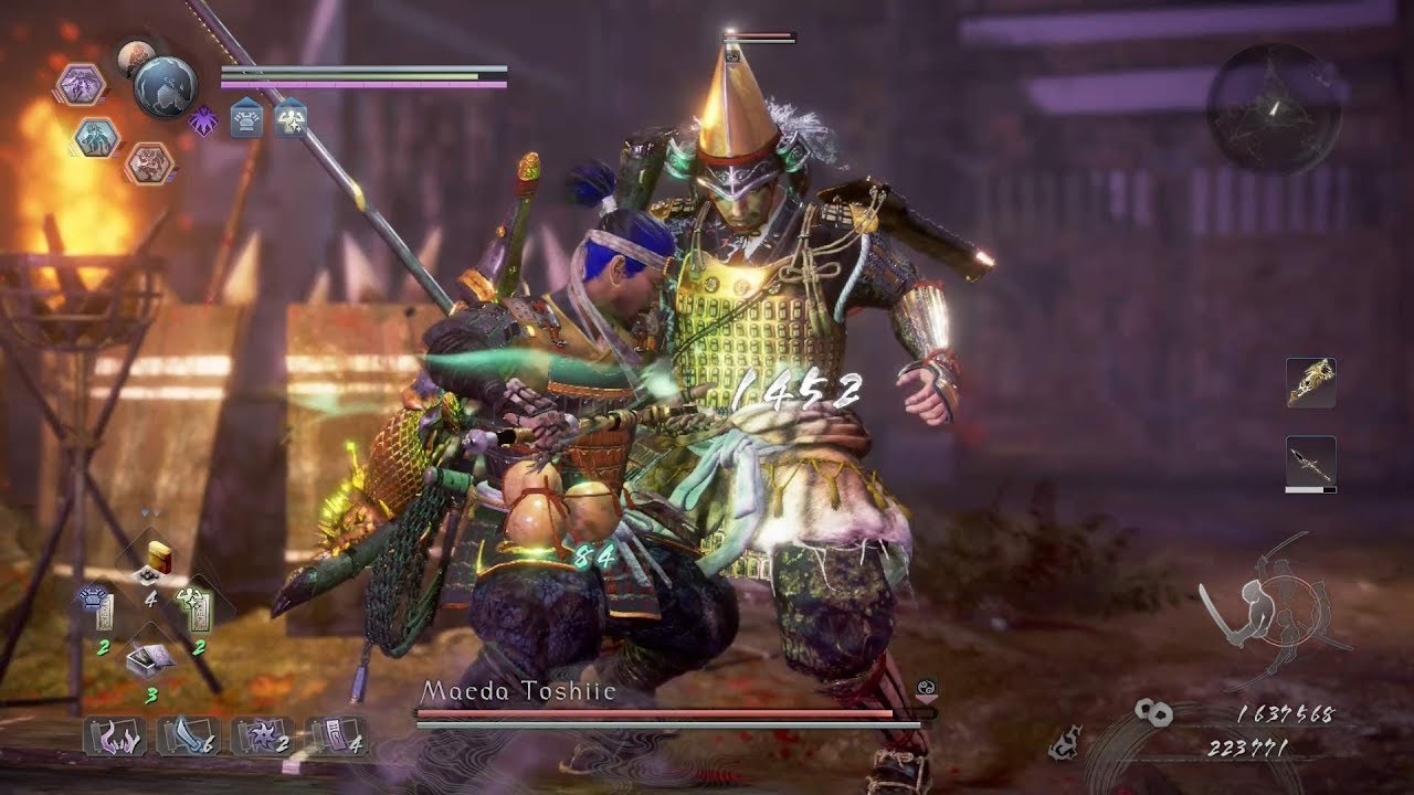 Nioh 2 - Maeda Tashiie "Mataza of the Spear" Boss Fight (Boss #37 ...