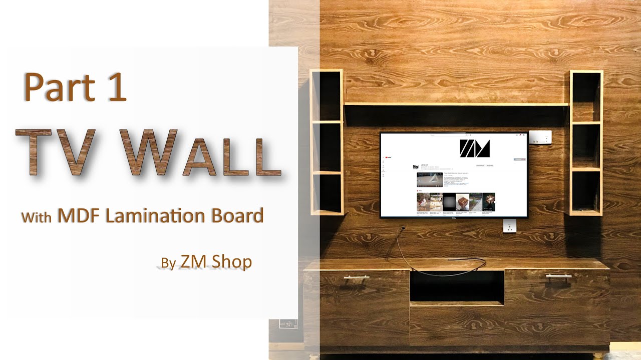 Part 1 TV Wall l Wall Decor l TV Wall Decoration l Cabinet, Drawer ...