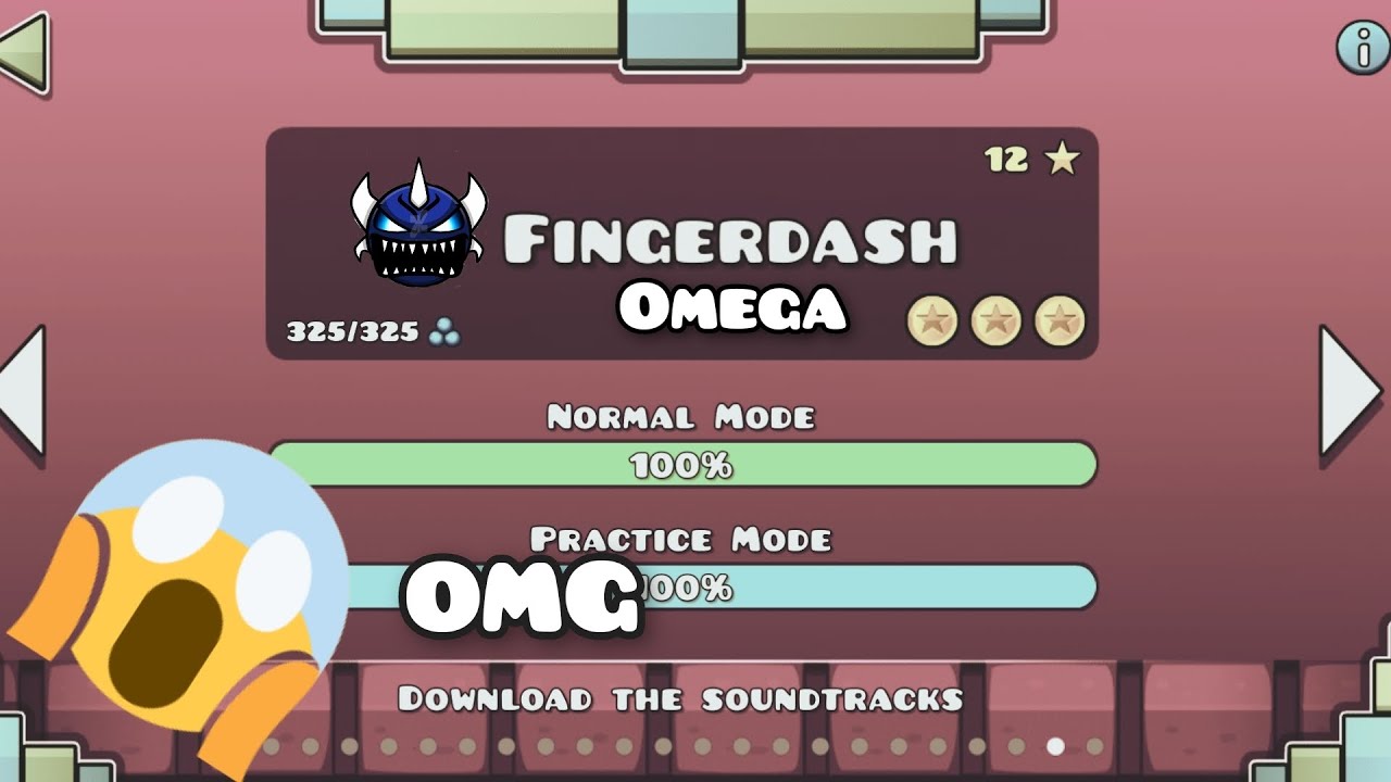 OMEGA FINGERDASH ?!?!?! géométrie dash | Poyan - YouTube