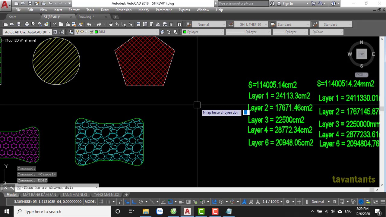 Lisp Cad Hay Tính Diện Tích Hatch V2 bản nâng cấp - YouTube