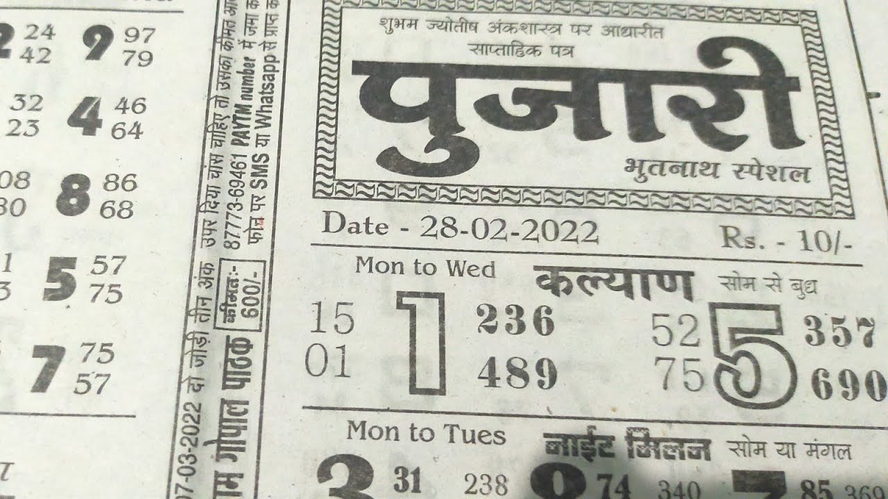 pujari Chart 28/02/22 - YouTube