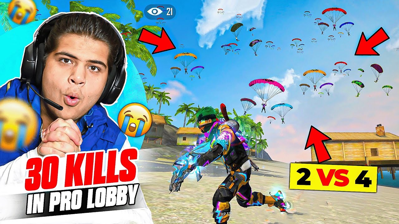 FREE FIRE🔥30Kills In Pro Lobby 😱Insane Duo Vs Squad Gameplay #tufanff # ...