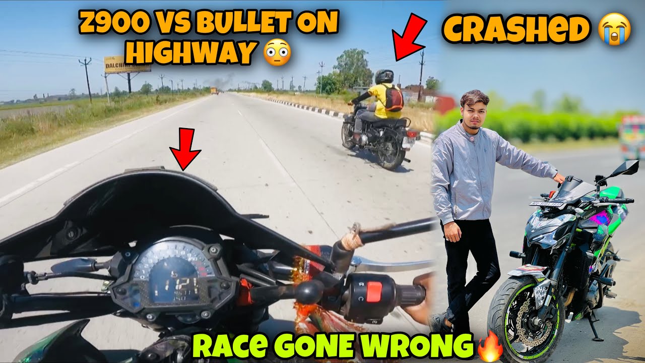Crazy Z900 Vs Bullet Race On National Highway🔥| Kawasaki || z900| Gone ...