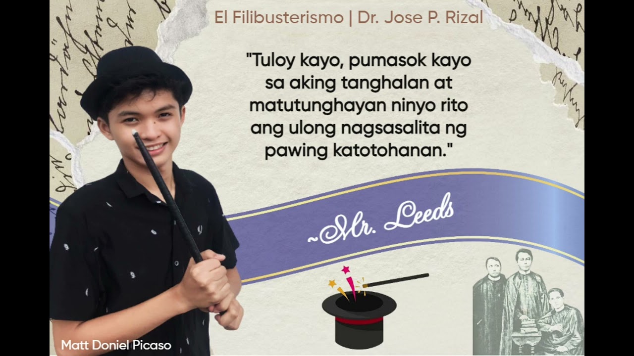 Isagani El Filibusterismo Lines El Filibusterismo (Literature) TV