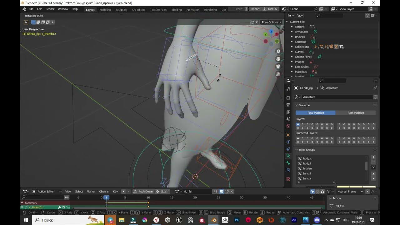procedural rig hand | advanced rig blender | manipulator - YouTube