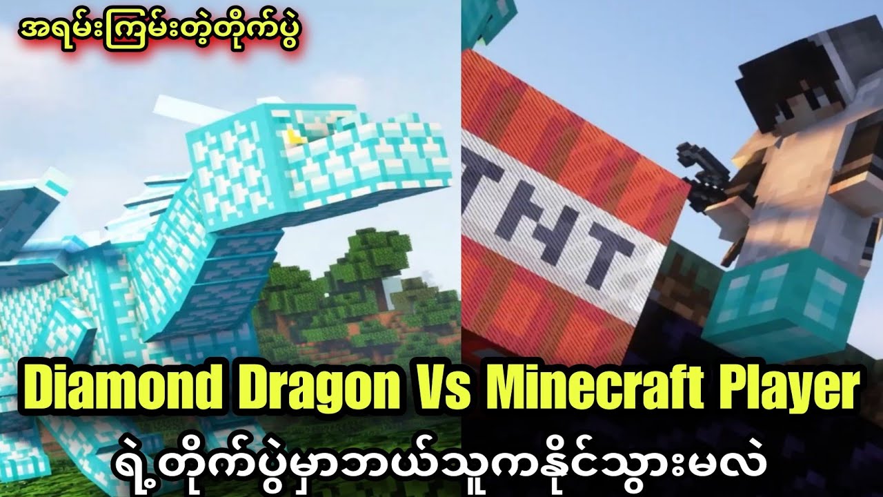 Diamond Dragon နဲ့ Minecraft Player တွေရဲ့အကြမ်းစားတိုက်ပွဲကြီးအကြောင်း