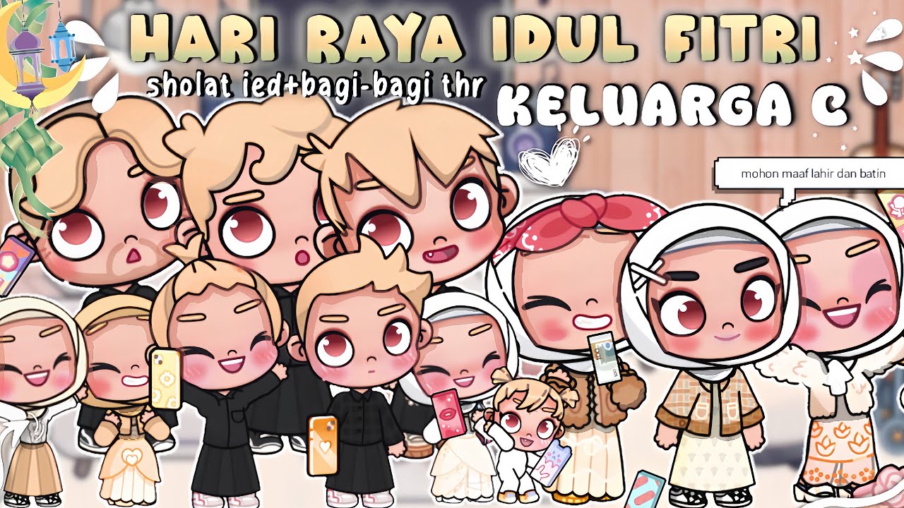 hari lebaran pertama keluarga c,,bagi-bagi thr dan maaf maafan di ...