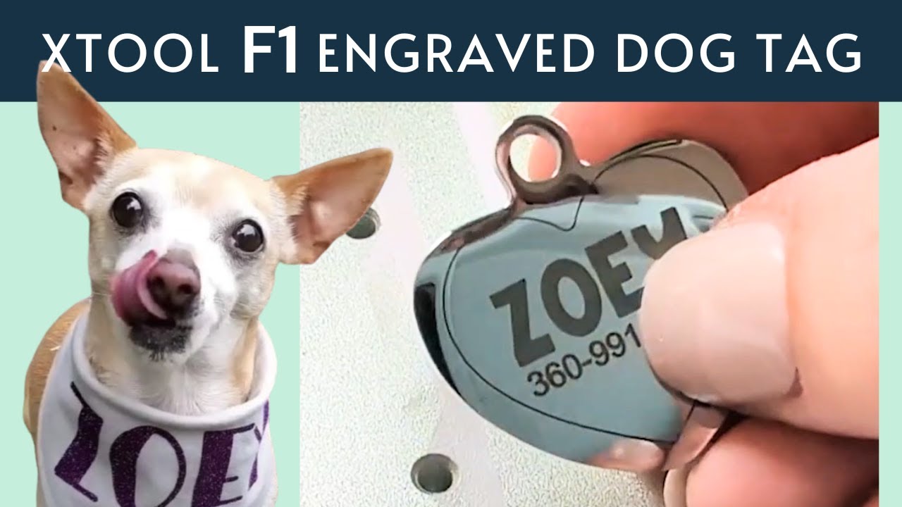 xTool F1 Engrave Dog Tag - YouTube