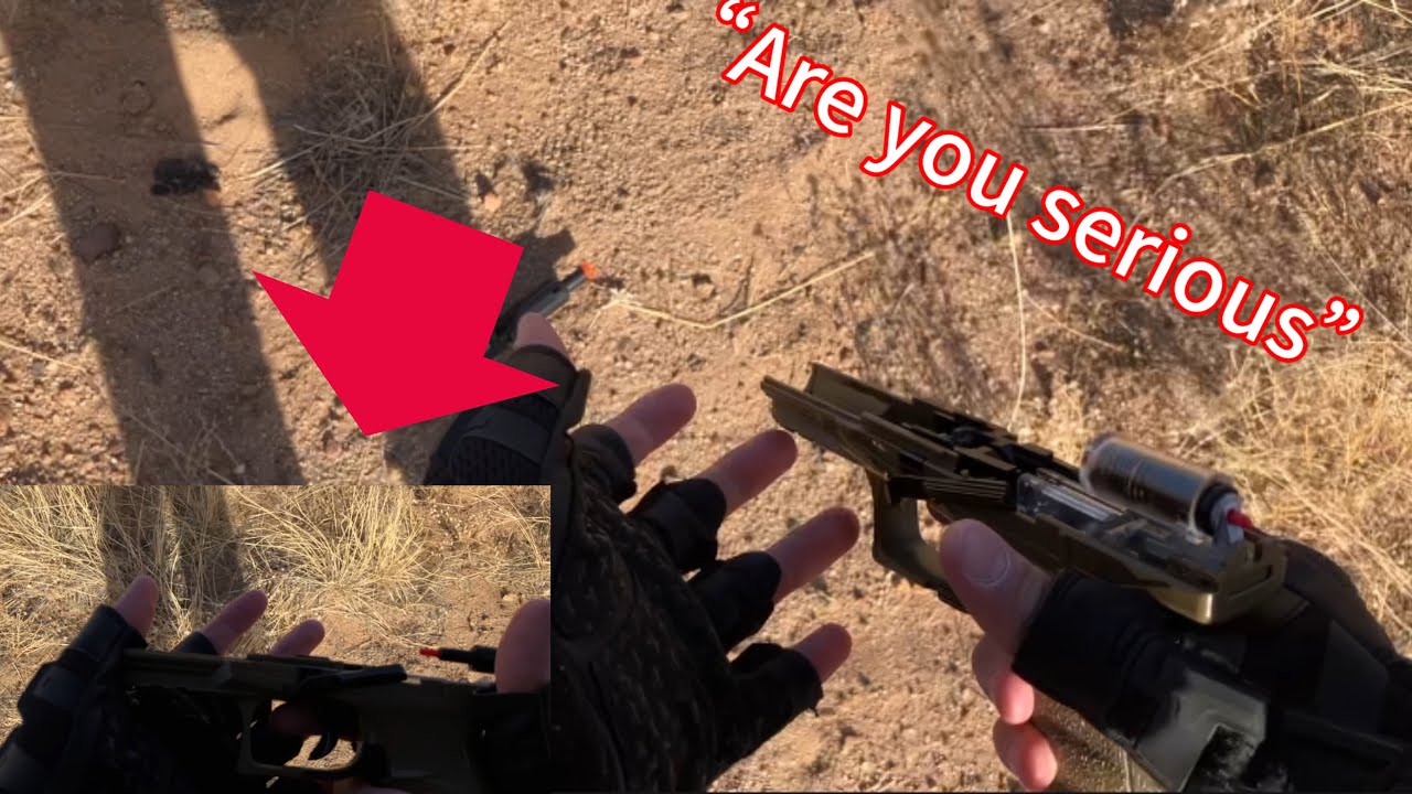 Pistol shattered mid fight during dessert airsoft battle[bodycam] ft ...