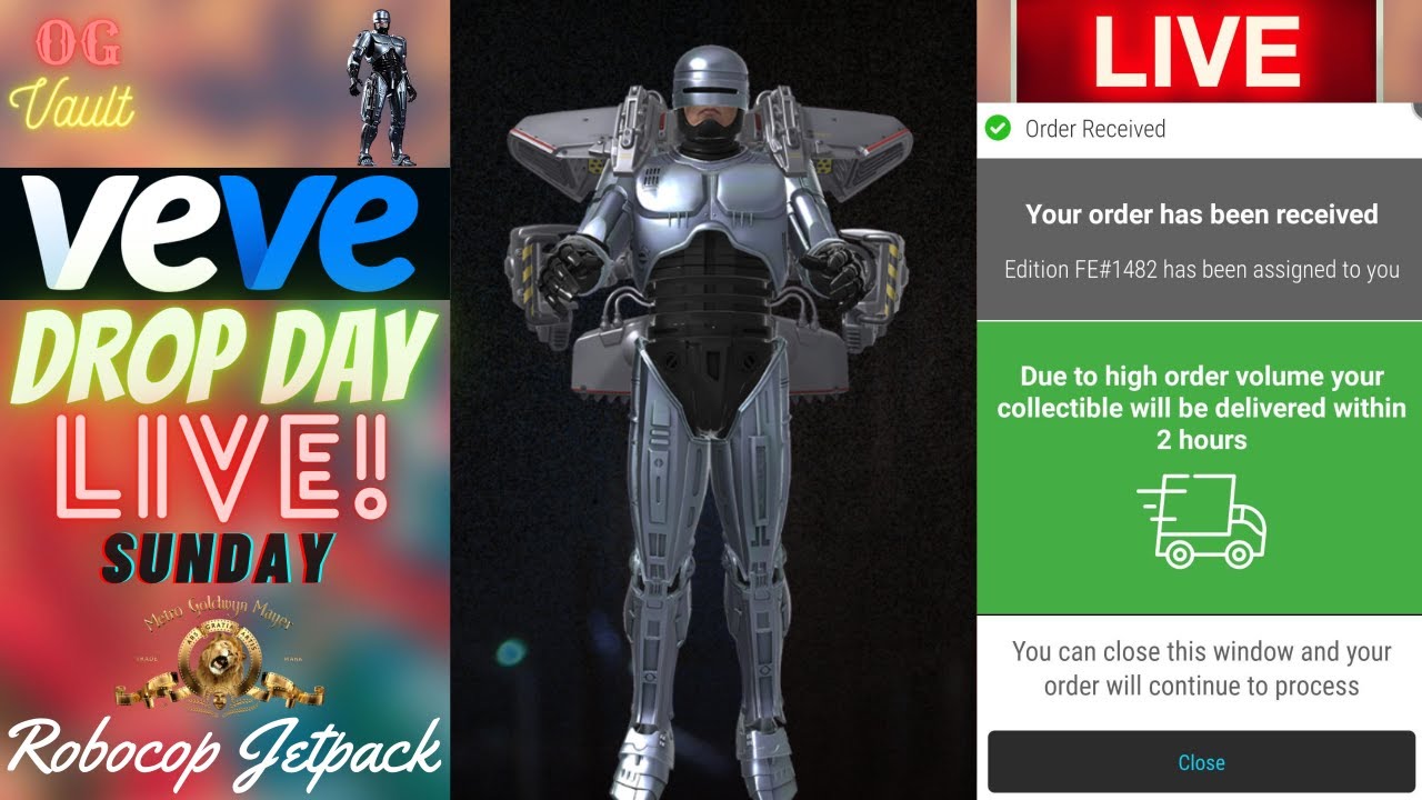 VeVe Drop Day LIVE - Robocop: Jetpack Edition MGM Digital Collectibles ...