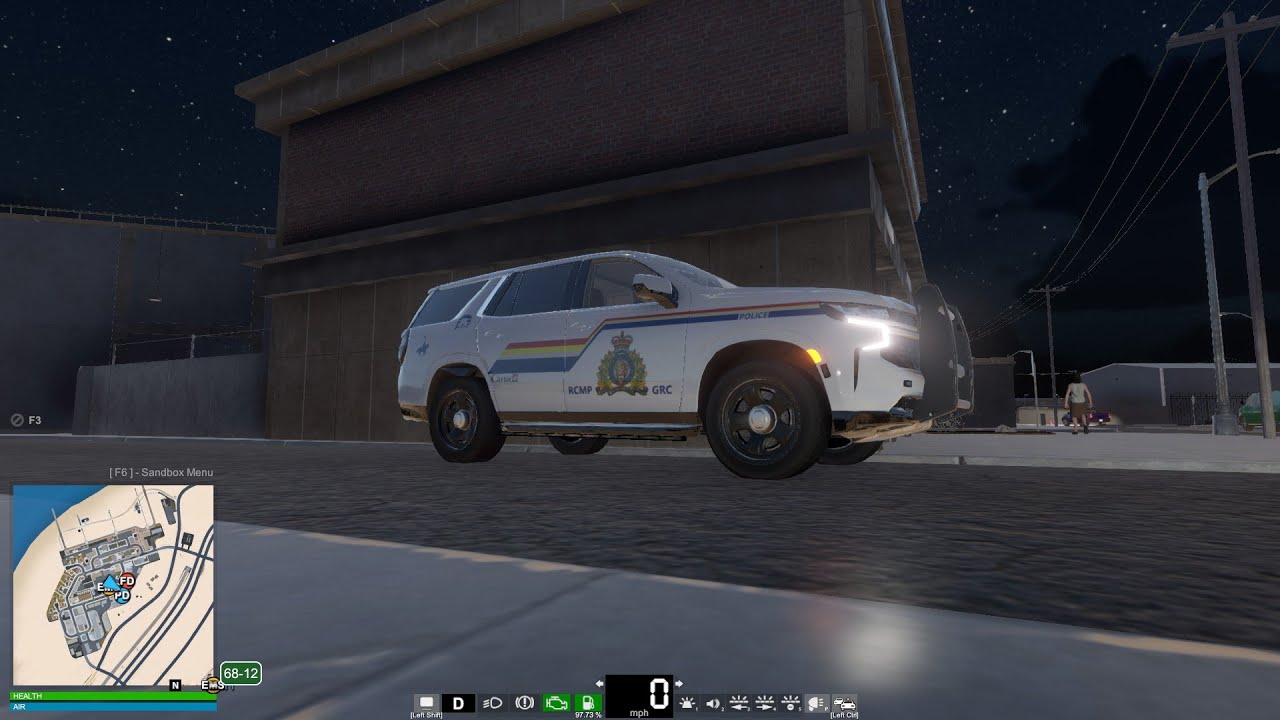 1 hour of pretend cop - Flashing Lights RCMP IRSU 1D42 is rolling again ...