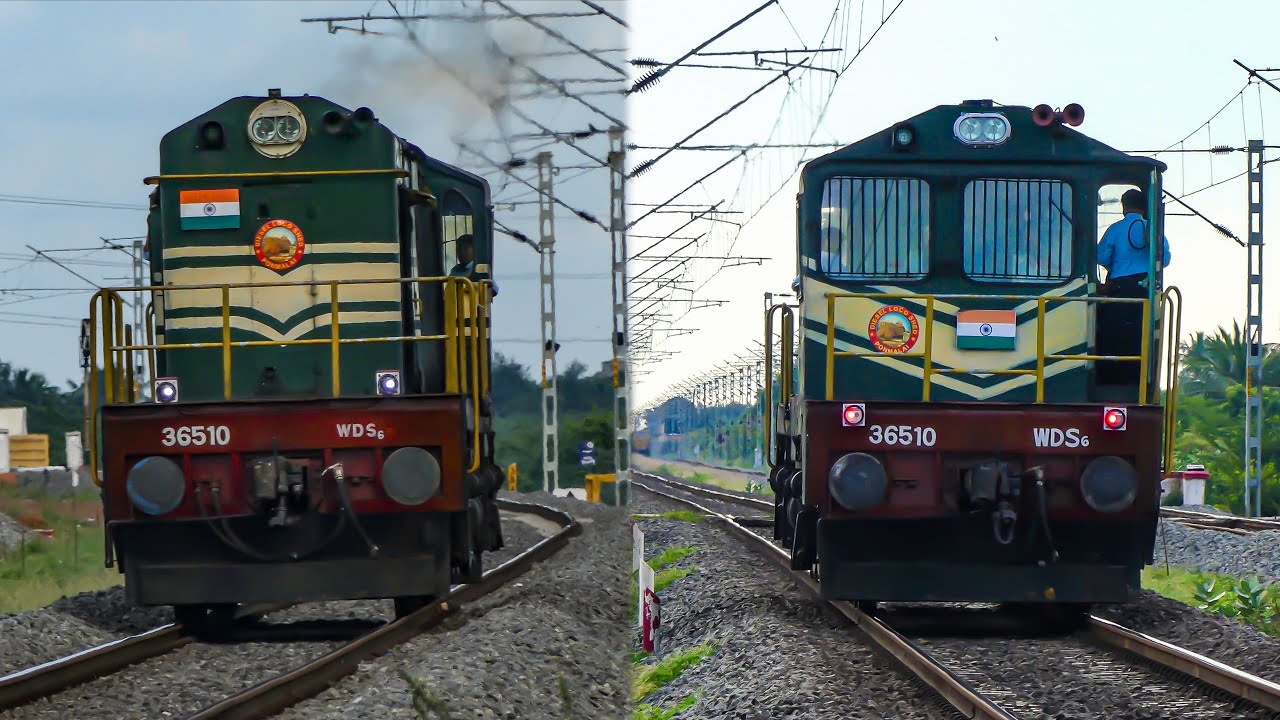 A VERY UNIQUE looking DIESEL LOCOMOTIVE !! Golden Rock WDS 6 | Indian ...