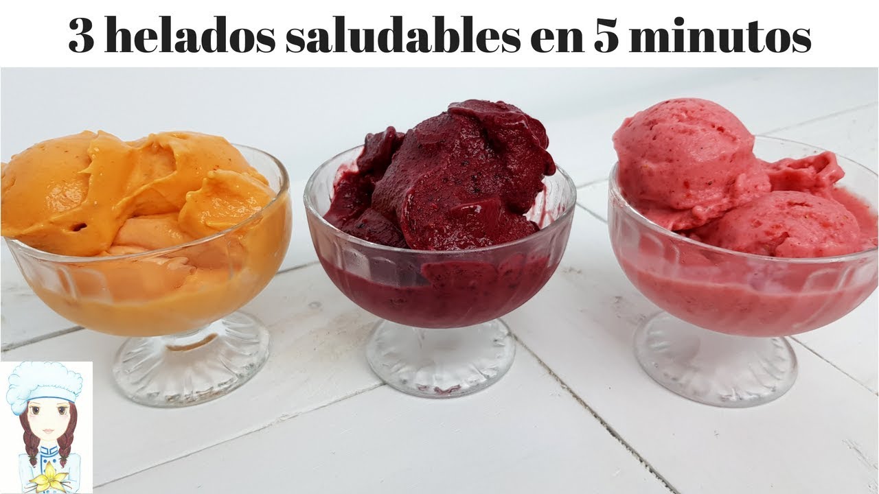 Como hacer Helados de fruta natural sin máquina | Rápido, fácil y ...