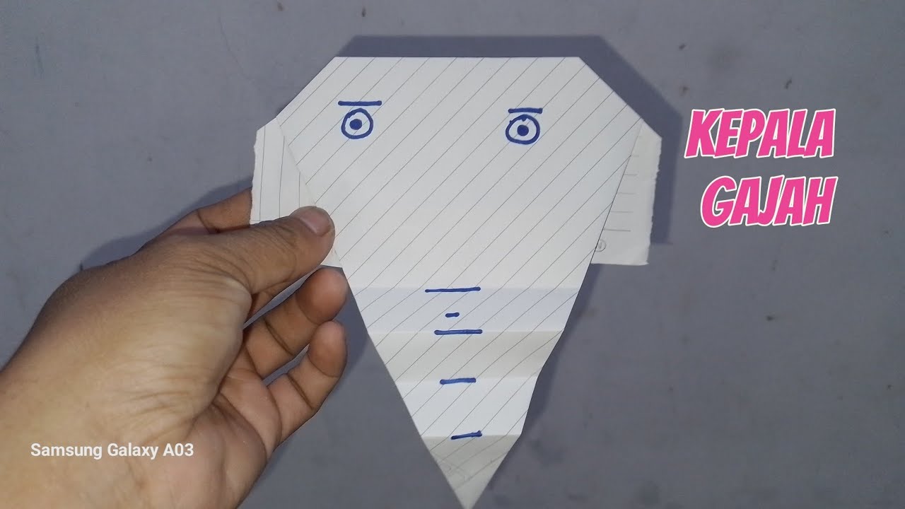 origami, cara membuat kepala gajah dari kertas. || @ARFANCREATIVECHANEL ...