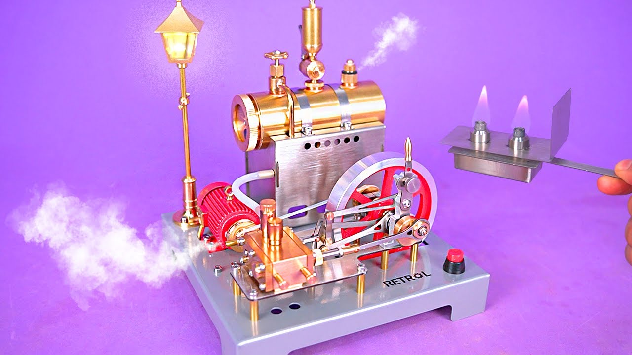 Assembling a Mini Metal Steam Engine and a Power Generator Street Lamp ...