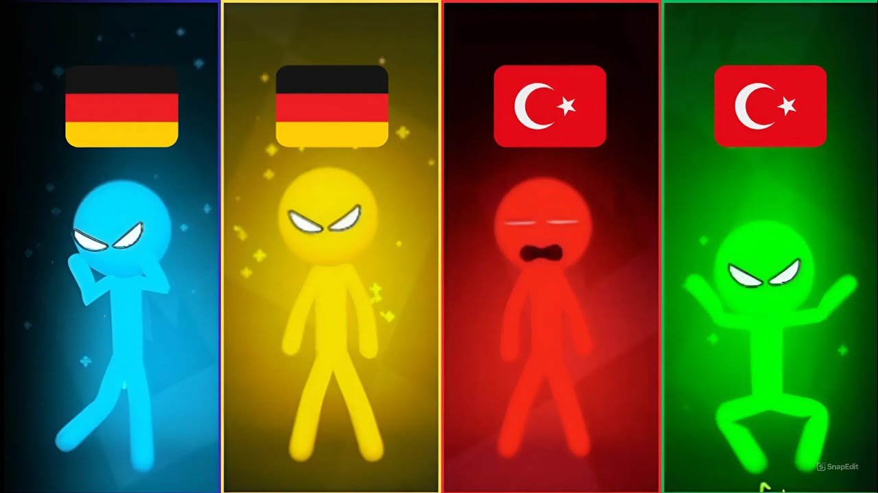Germany vs Turkey Stickman Party 1 2 3 4 Player #stickman #minigame ...