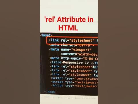 rel Attribute in HTML - YouTube