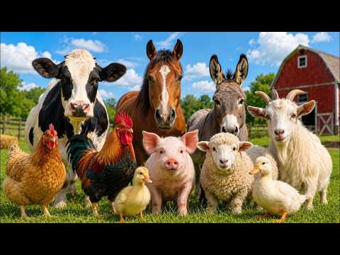 🐱 Cat🐮 Cow🐑 Sheep🐴 Horse Cute Animal Sound Learn Wild and Farm Animals 🦒🐧🐱  Animal sound for kids