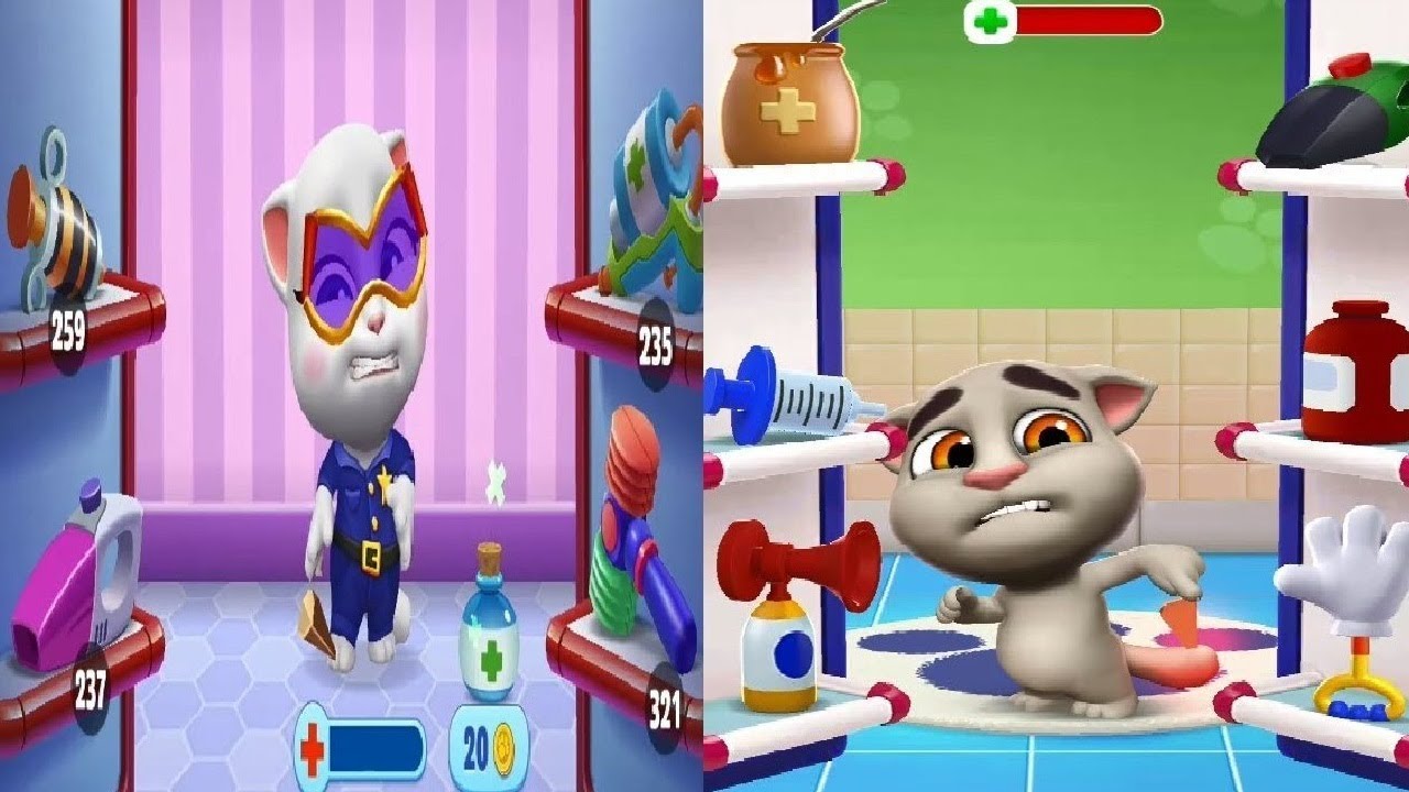 My Talking Tom Friends VS My Talking Tom 2 Android iOS Gameplay - YouTube