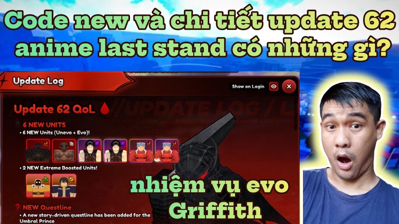 Code new và chi tiết update 62 anime last stand có những gì? - YouTube