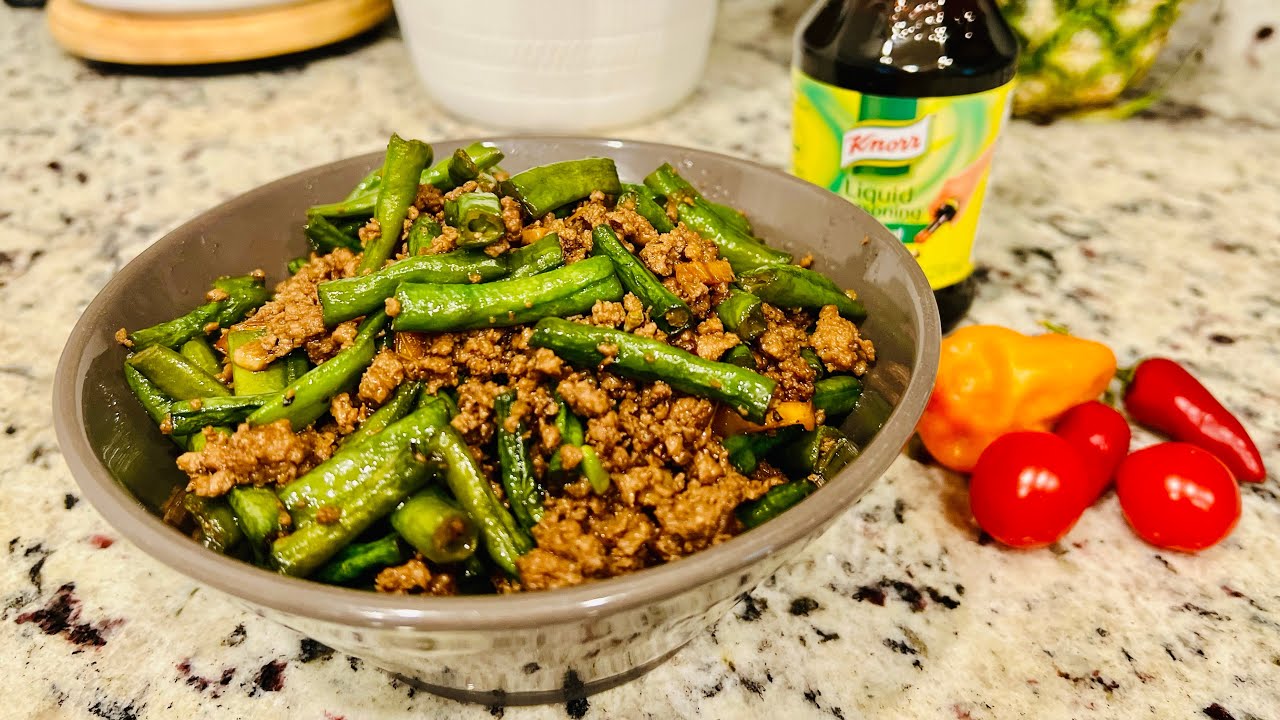 My Ginisang Sitaw With Ground Pork | How To Cook Ginisang Sitaw ...