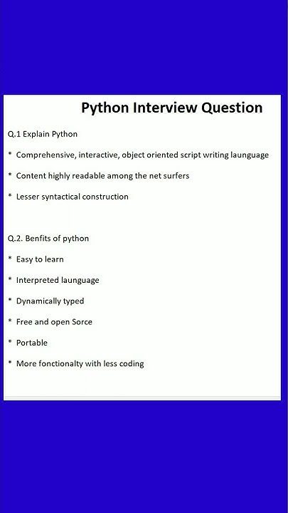 explain python | benefits of python | python interview #shorts #python #programming - YouTube
