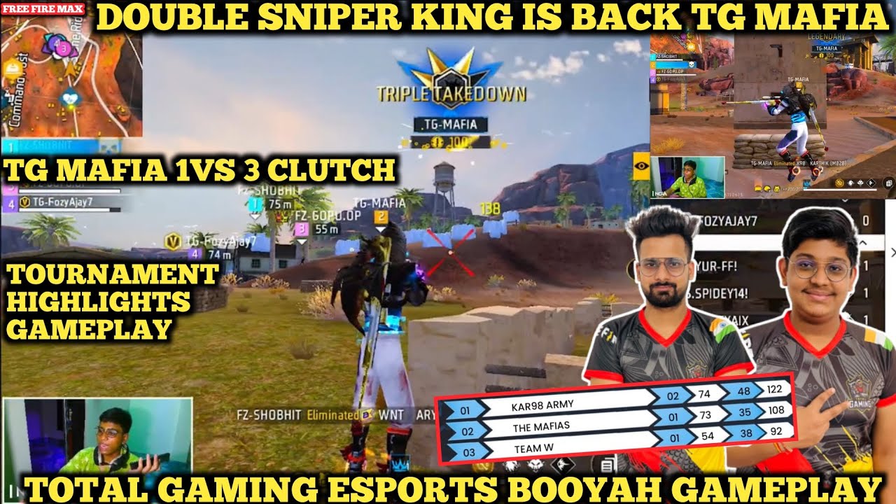 DOUBLE SNIPER KING IS BACK TG MAFIA🏆 | TG MAFIA 1VS 3 CLUTCH😮| TOTAL ...