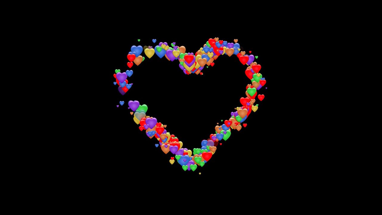 Hearts Revealing by Heart Shape | Loop Video | No Copyright Background ...